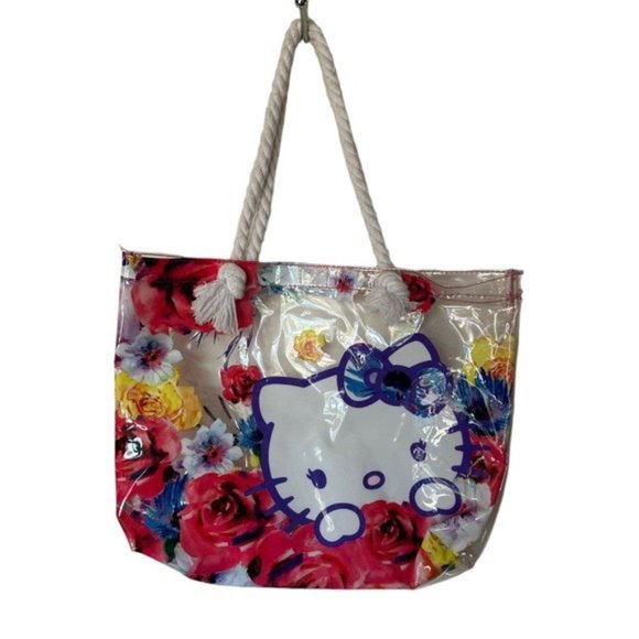 Hello Kitty | Bags | Hello Kitty Plastic Tote See Thru With Wallet ...